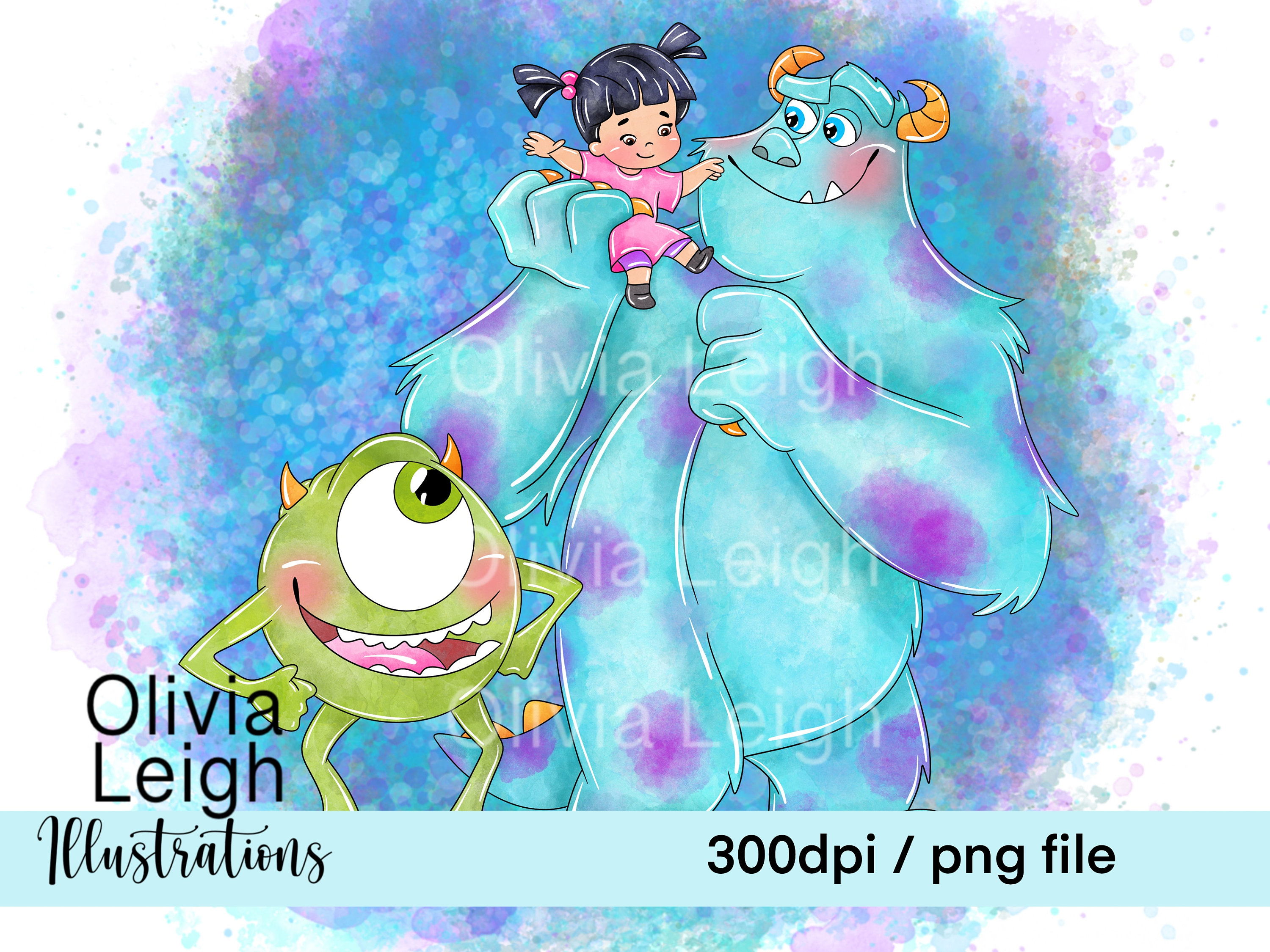 Set of Monsters Inc Clipart PNG Files DIGITAL DOWNLOAD - Etsy Canada