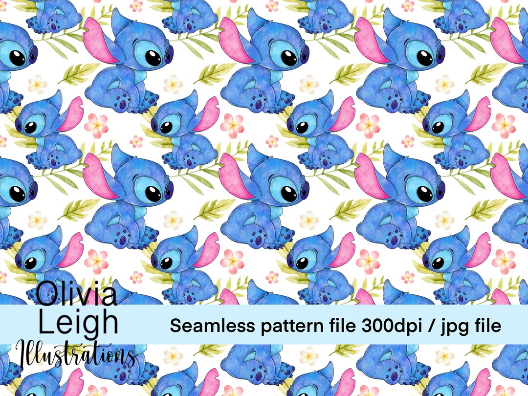 Lilo and Stitch Cute Seamless Pattern. Digital Paper. DIGITAL - Etsy