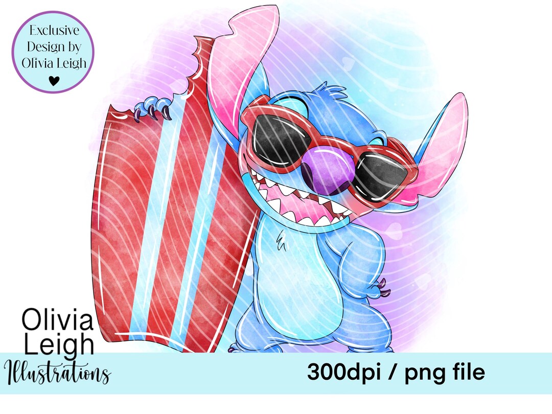 Cute Lilo and Stitch Summer Clipart Sublimation PNG Files DIGITAL ...