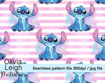Stitch Seamless Pattern Lilo and Stitch Digital Download - Etsy
