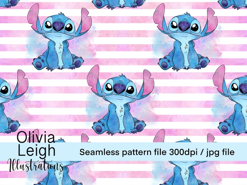 Lilo and Stitch Cute Seamless Pattern. Digital Paper. DIGITAL - Etsy