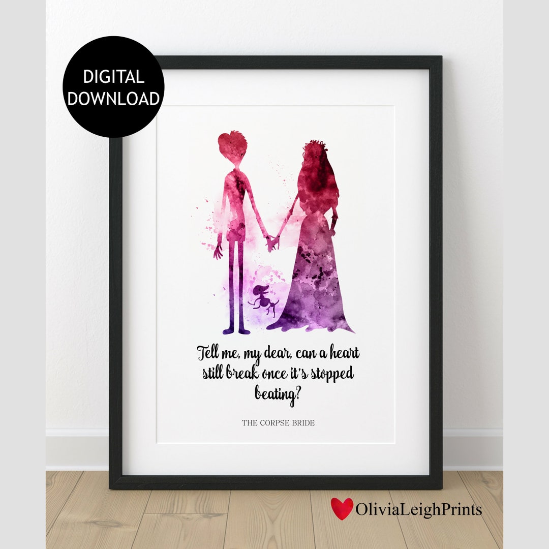 The Corpse Bride Watercolour Quote Print-wall Art-gift-digital DOWNLOAD ...