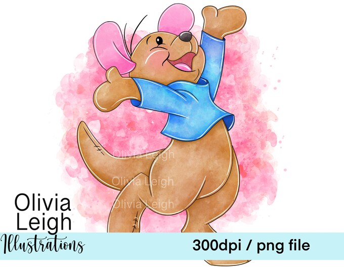 Winnie the Pooh Roo Cute Clipart PNG Files DIGITAL DOWNLOAD Sublimation ...