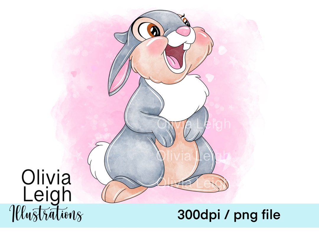 Bambi Thumper Rabbit Cute Clipart PNG Files DIGITAL DOWNLOAD Printable ...