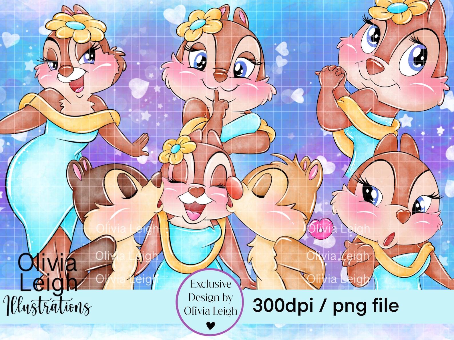 Super Cute Clarice Clipart Set PNG Files Hand Drawn DIGITAL DOWNLOAD - Etsy