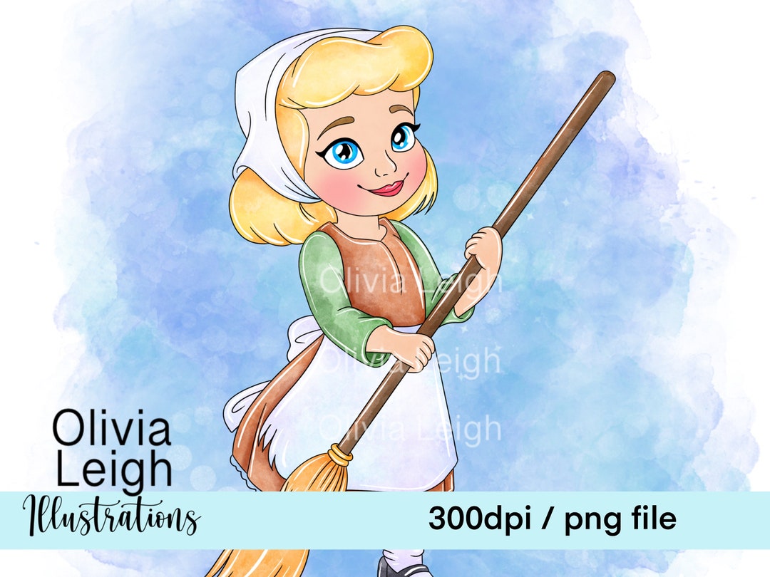 Baby Toddler Princess Cinderella Cute Clipart PNG Files DIGITAL ...
