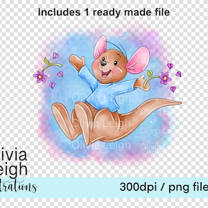 Winnie the Pooh Roo Kangaroo Springtime Cute Clipart PNG Files DIGITAL ...