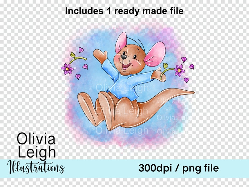 Winnie the Pooh Roo Kangaroo Springtime Cute Clipart PNG Files DIGITAL ...