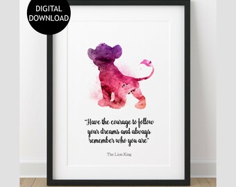 The Lion King Simba Quote Print-wall Art-gift-nursery DIGITAL | Etsy