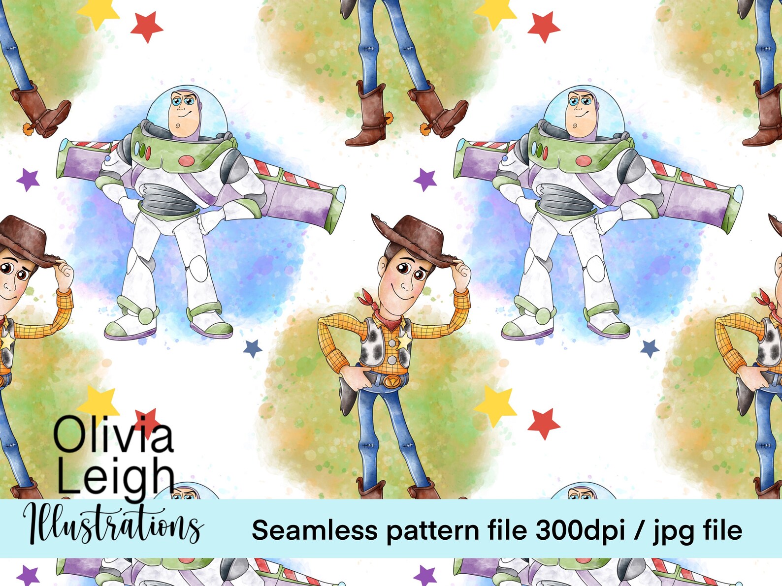 Cute Toy Story Seamless Pattern. Digital Paper. DIGITAL - Etsy