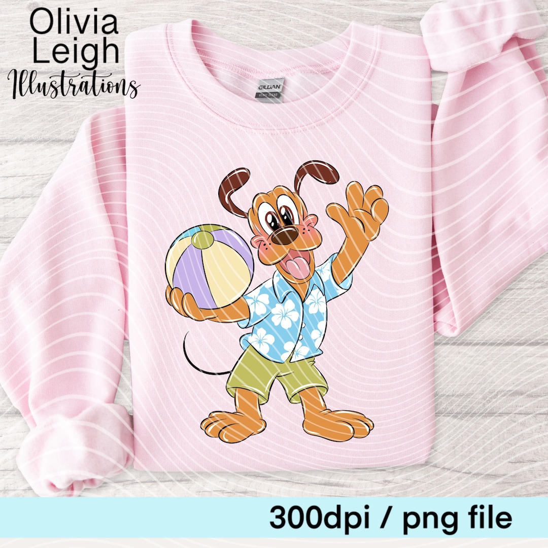 Pluto Summertime Pool PNG Files Hand Drawn DIGITAL DOWNLOAD Printable ...