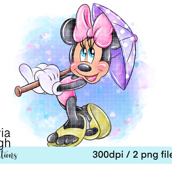 Minnie Mouse Summer Clipart - Etsy