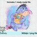 Eeyore Springtime Cute Clipart PNG Files DIGITAL DOWNLOAD Commercial ...