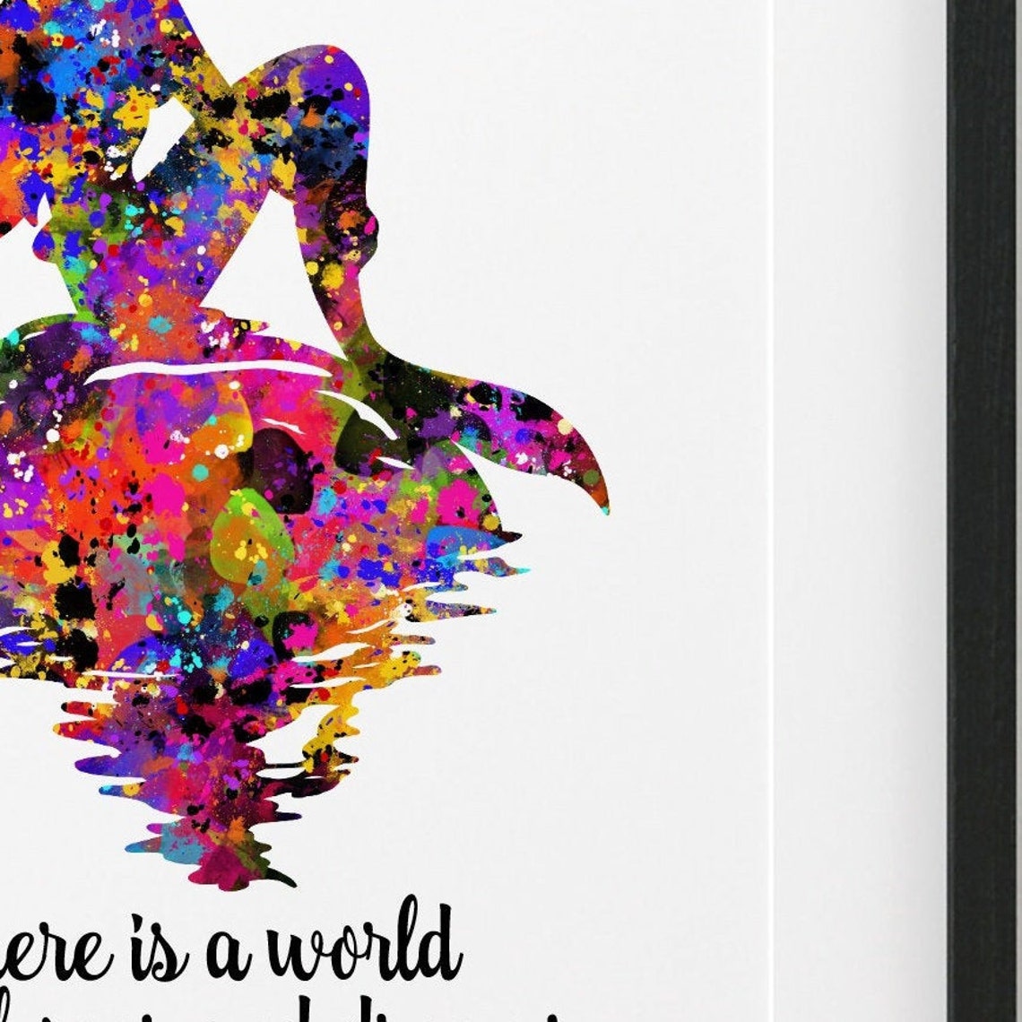 Princess Ariel Word Art Quote Watercolour Art Print-wall - Etsy