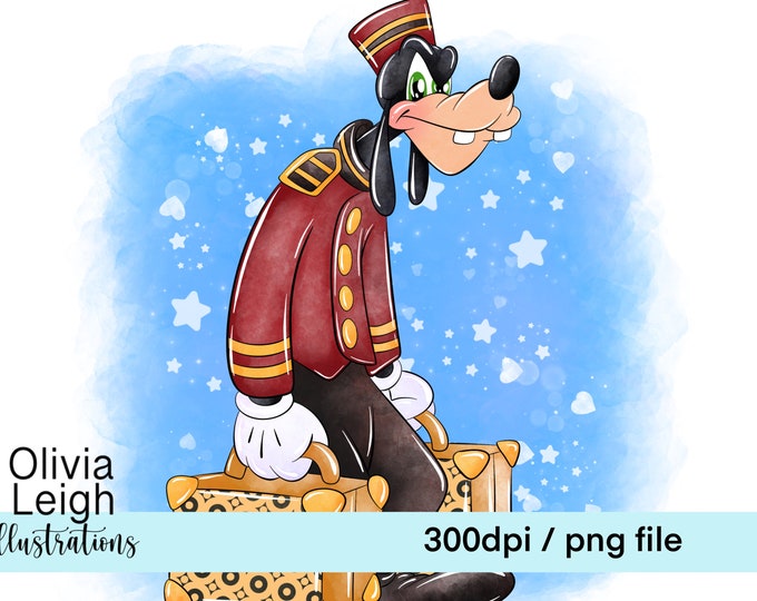 Cute Mickey and Goofy Haunted Mansion Clipart PNG File Hand Drawn ...
