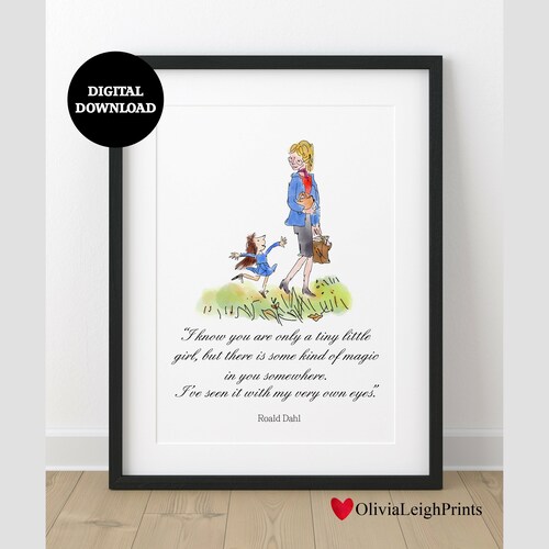 Matilda Roald Dahl Quote Art Print Unique Literary - Etsy