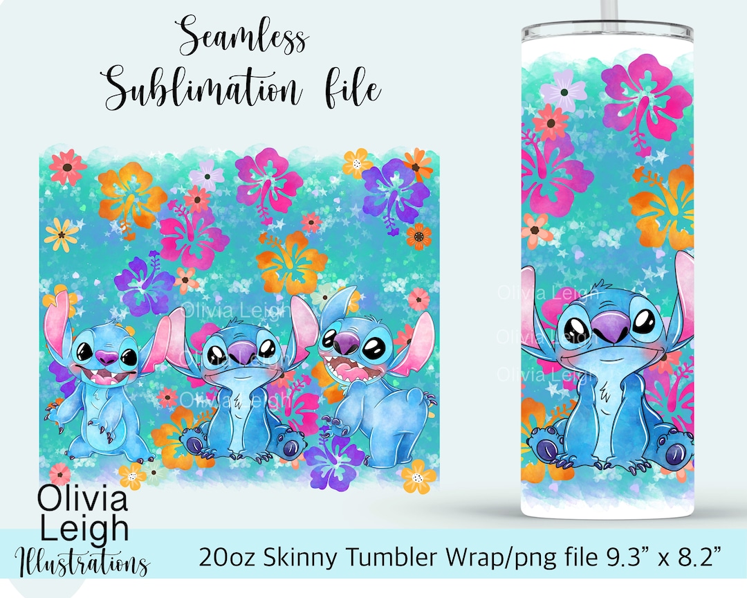 Lilo and Stitch Sublimation Design Wrap PNG File DIGITAL DOWNLOAD 20oz ...