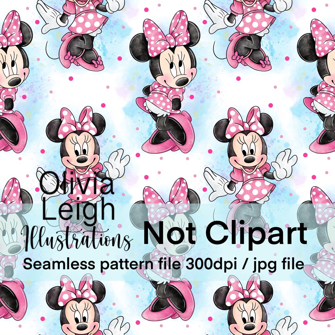Cute Minnie Mouse Seamless Pattern. Digital Paper. DIGITAL - Etsy