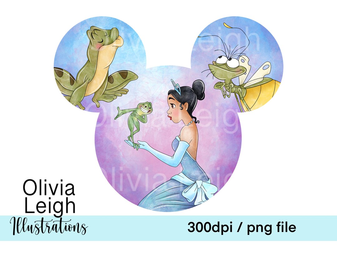 Cute Princess Tiana Clipart Png Files Digital Download Commercial Use