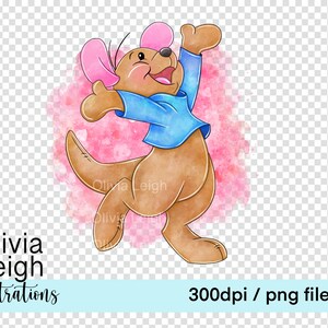 Winnie the Pooh Roo Cute Clipart PNG Files DIGITAL DOWNLOAD Sublimation ...