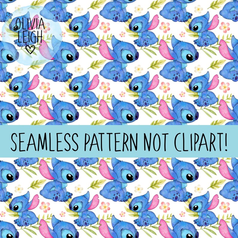 Lilo and Stitch Cute Seamless Pattern. Digital Paper. DIGITAL - Etsy