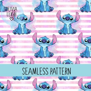 Lilo and Stitch Cute Seamless Pattern. Digital Paper. DIGITAL - Etsy