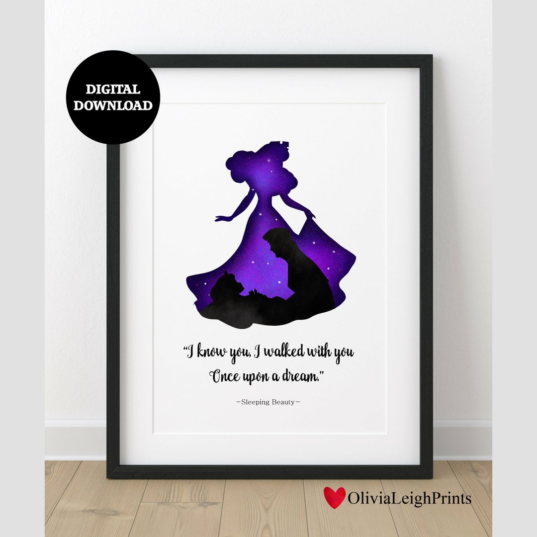 Sleeping Beauty Word Art Quote Print-wall Art-gift-nursery DIGITAL ...