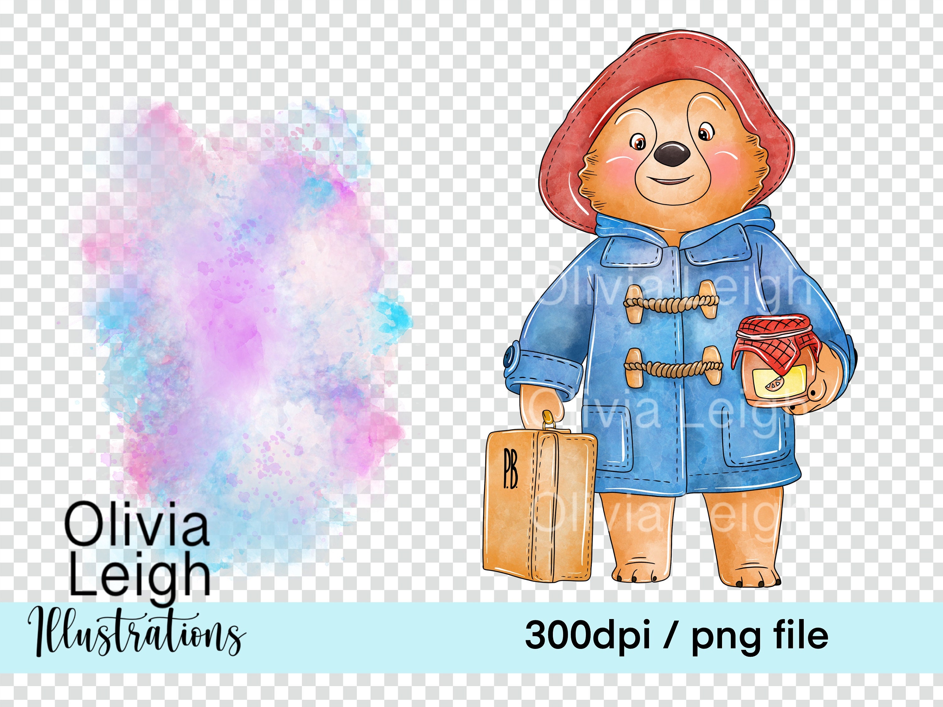 Cute Paddington Bear Clipart PNG Files DIGITAL DOWNLOAD - Etsy UK