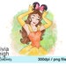 Princess Belle Beauty and the Beast Castle Cute Clipart PNG - Etsy