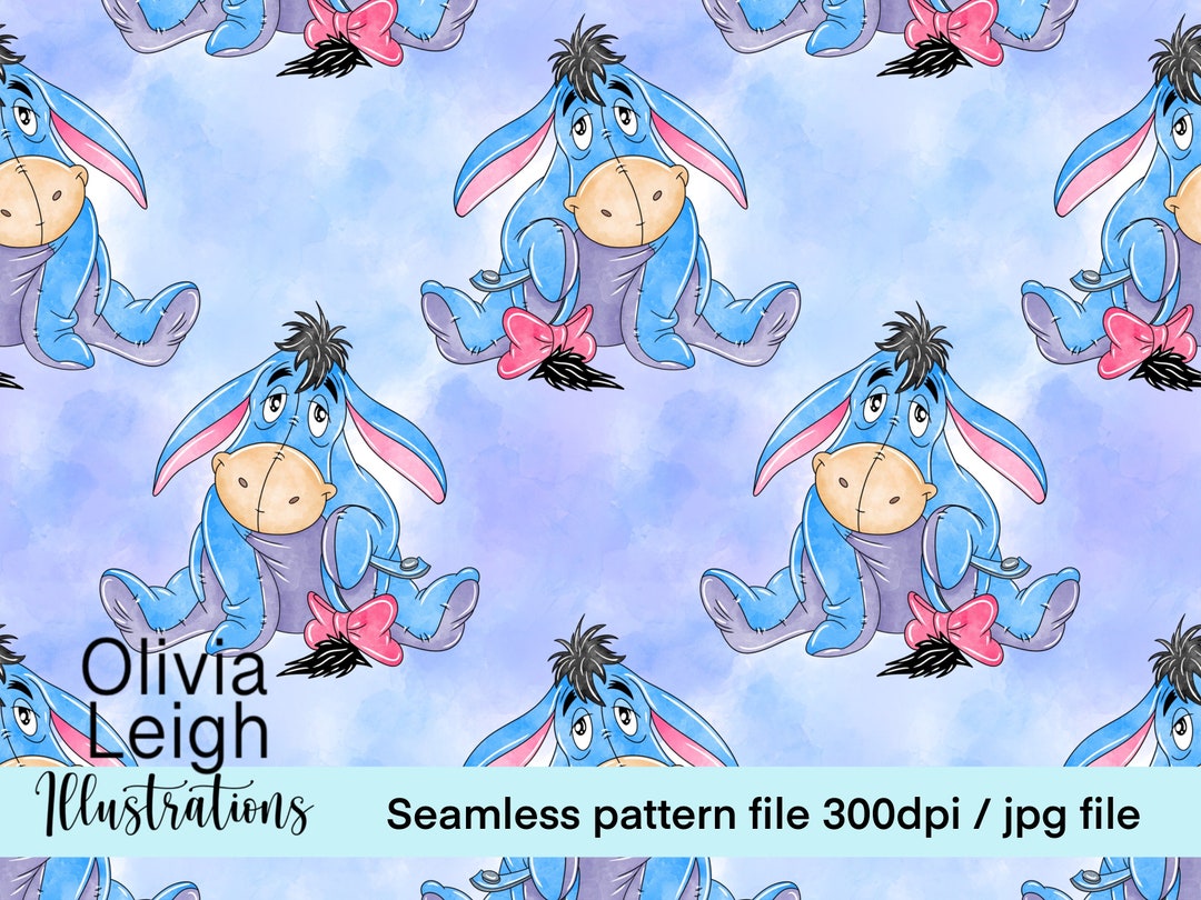 Cute Baby Winnie the Pooh Eeyore Seamless Pattern. Digital - Etsy