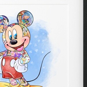 Mickey Mouse Watercolour Word Art Quote Print-wall Art-gift-nursery ...