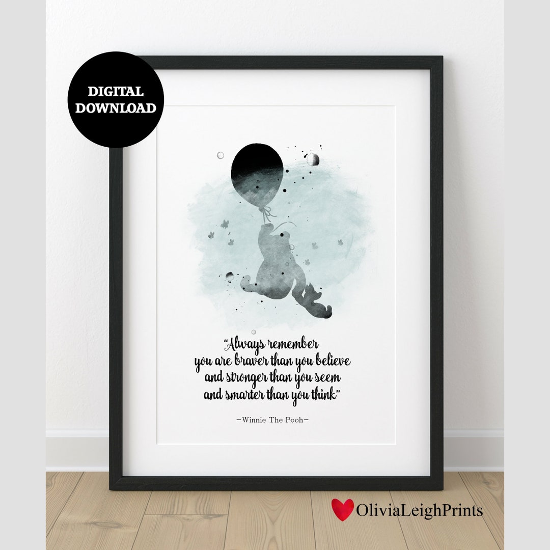 Winnie the Pooh Word Art Quote Print-wall Art-gift-nursery DIGITAL ...