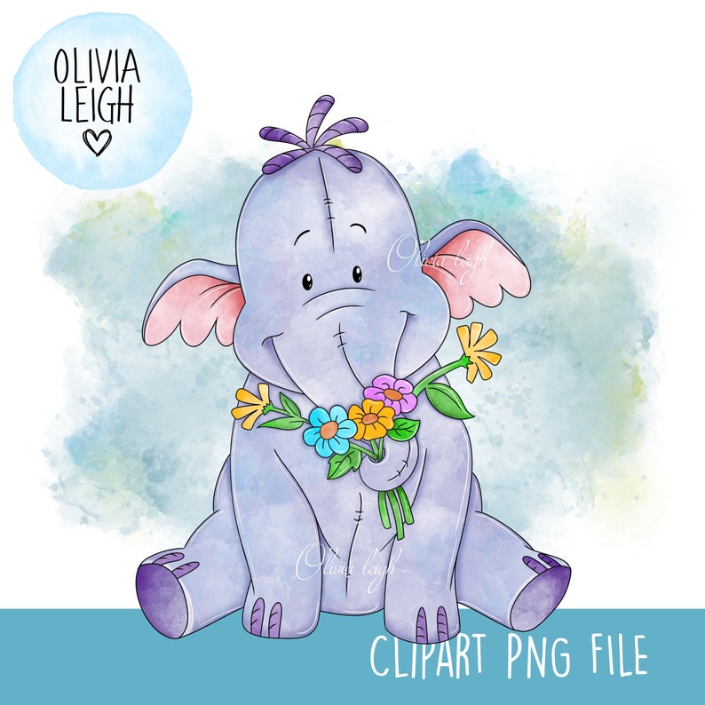 Winnie the Pooh Elephant Heffalump Cute Clipart PNG Files - Etsy