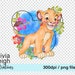 Lion King Cute Clipart Sublimation PNG Files DIGITAL DOWNLOAD Printable ...