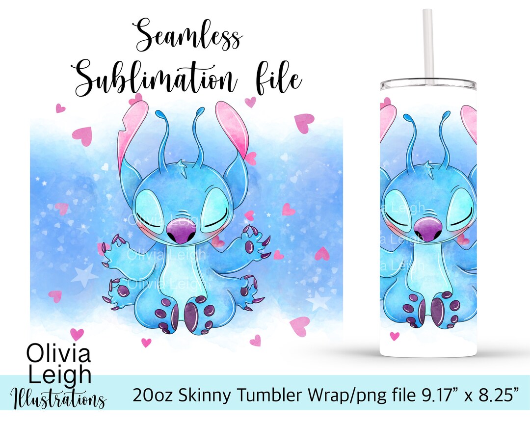 Stitch Sublimation Design Wrap PNG File DIGITAL DOWNLOAD 20oz Skinny ...