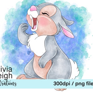 Thumper Bunny Rabbit Cute Clipart Set PNG Clipart Files DIGITAL ...