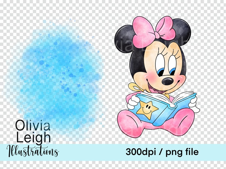 Cute Baby Minnie Mouse Clipart PNG Files DIGITAL DOWNLOAD Printable - Etsy
