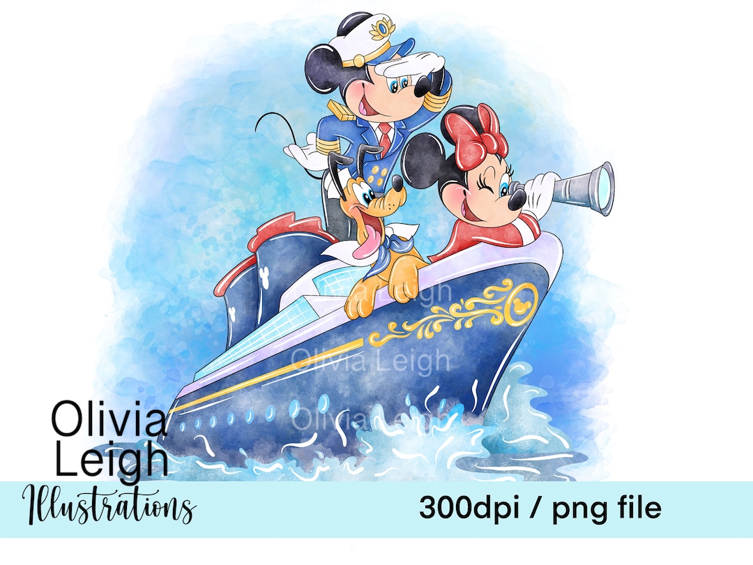 Mickey Mouse Cruise Boat PNG Sublimation Quote Clipart Files DIGITAL ...