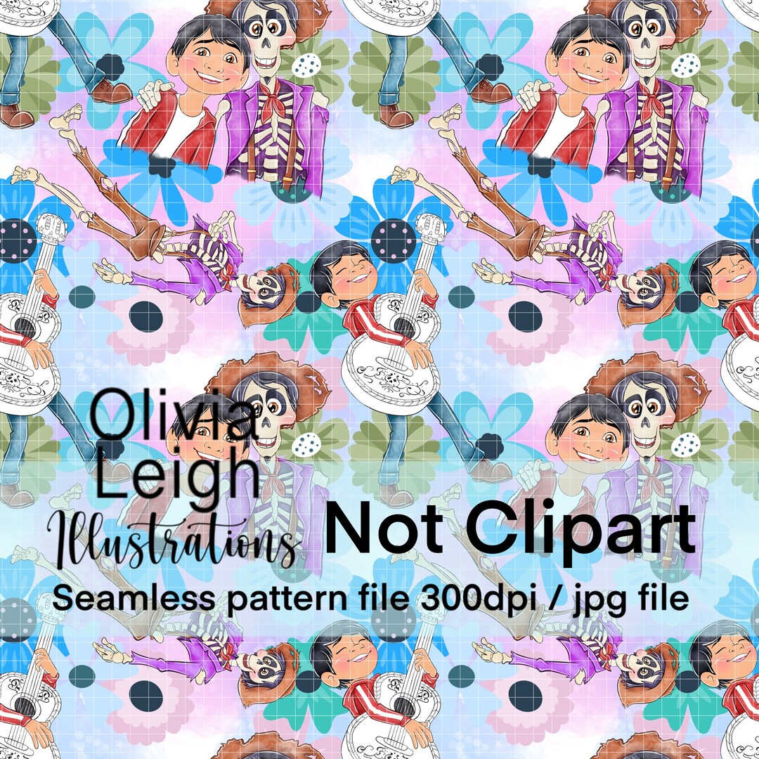 Coco Repeat Seamless Pattern. Digital Paper. DIGITAL DOWNLOAD Printable ...