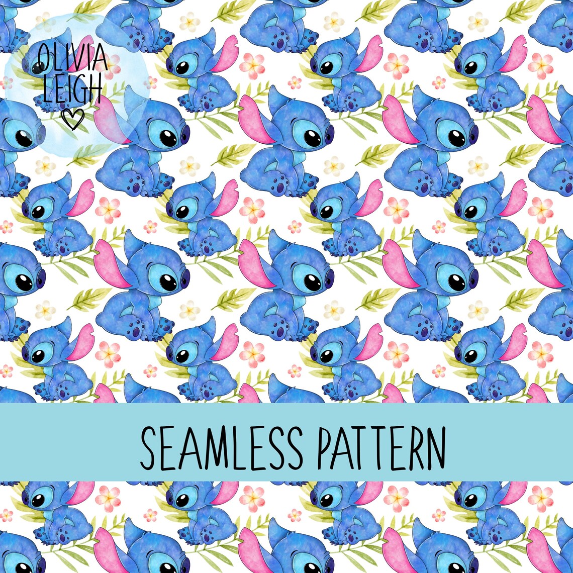 Lilo and Stitch Cute Seamless Pattern. Digital Paper. DIGITAL - Etsy