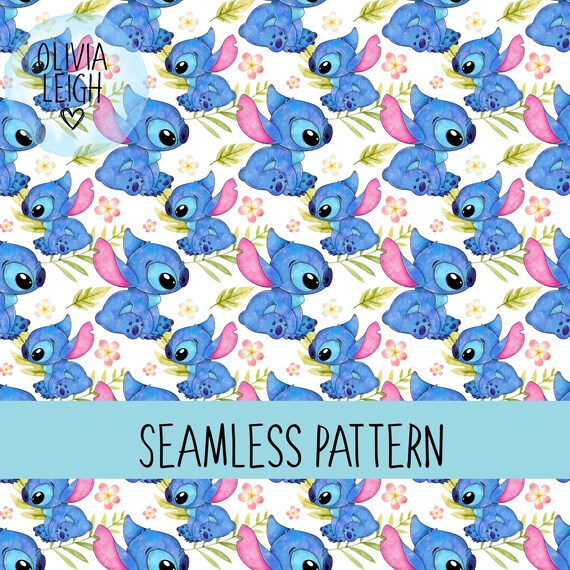 Lilo and Stitch Cute Seamless Pattern. Digital Paper. DIGITAL - Etsy