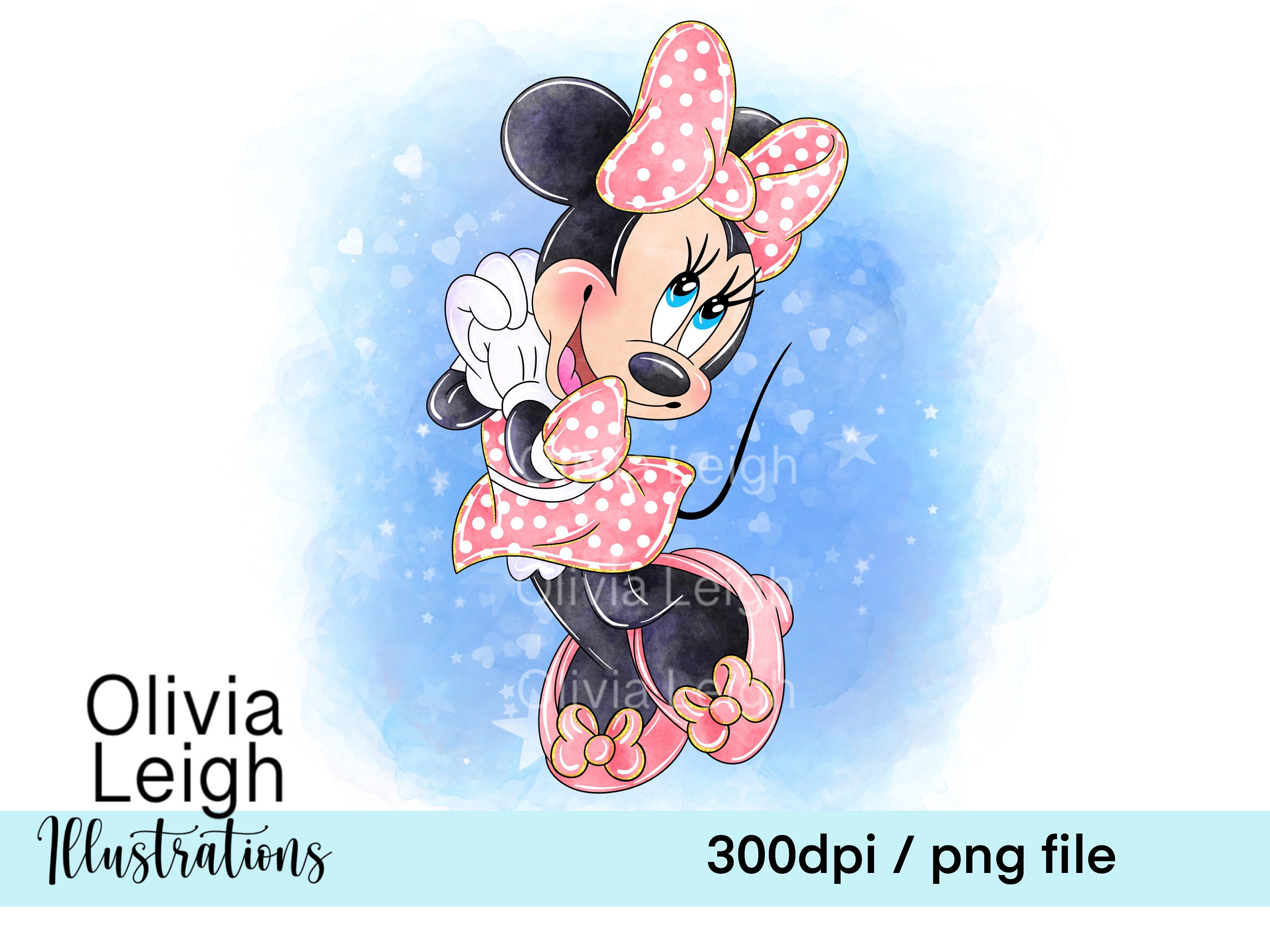Minnie Mouse Pink Dress Clipart