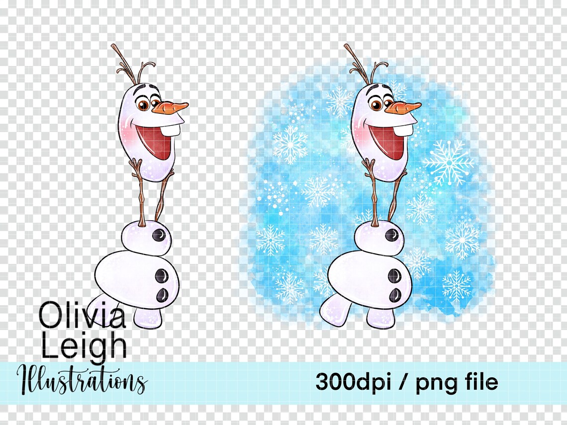 Cute Olaf Snowman Christmas Clipart Sublimation PNG Files DIGITAL ...