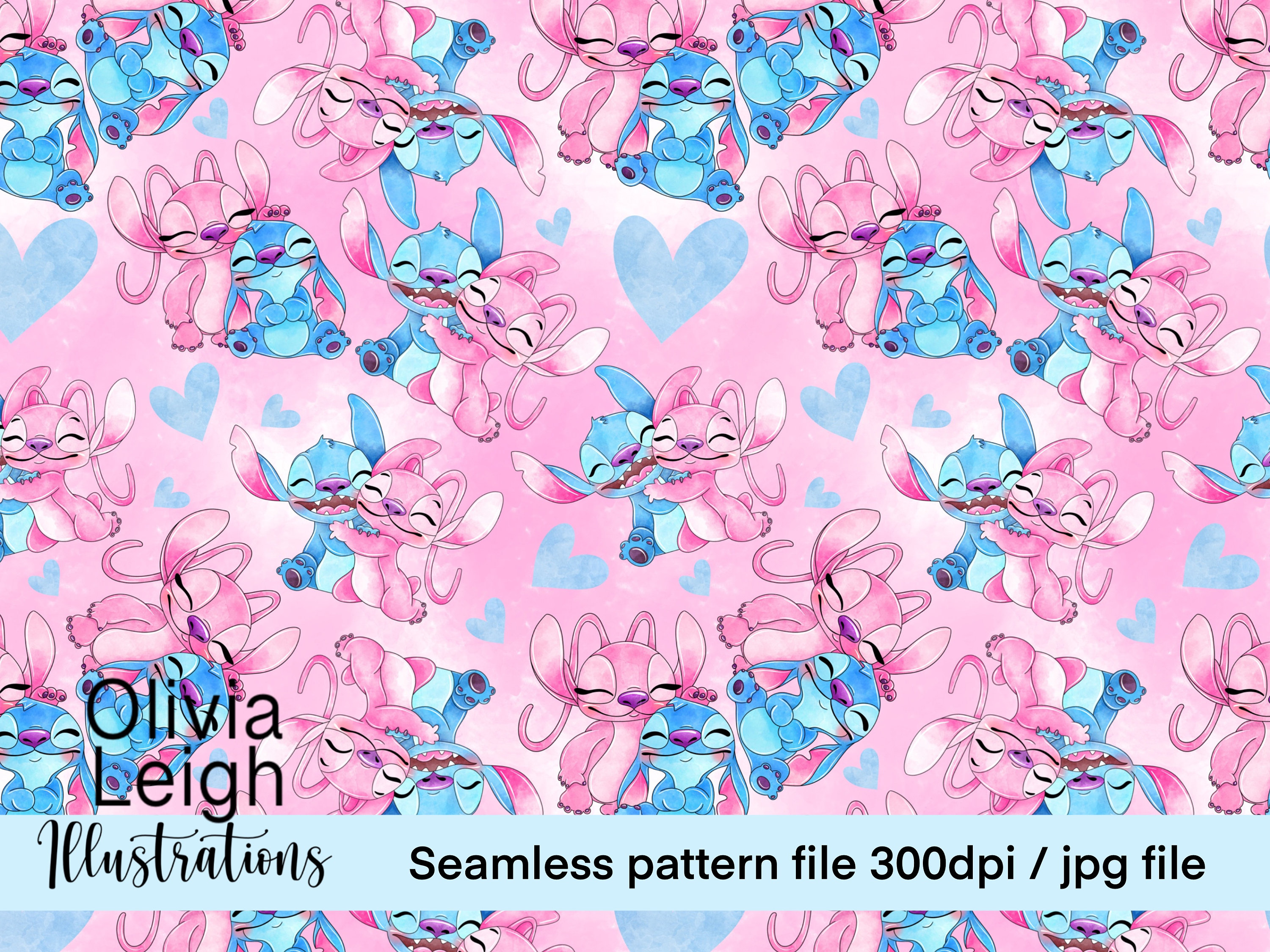 Set of 9 Cute Lilo and Stitch Seamless Patterns. Digital - Etsy UK