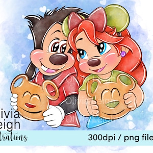 Max and Roxanne Cute Clipart PNG Files DIGITAL DOWNLOAD Printable - Etsy