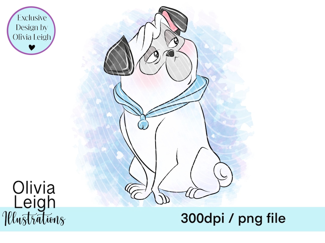 Princess Pocahontas, Percy the Pug Dog, Clipart PNG Files DIGITAL ...