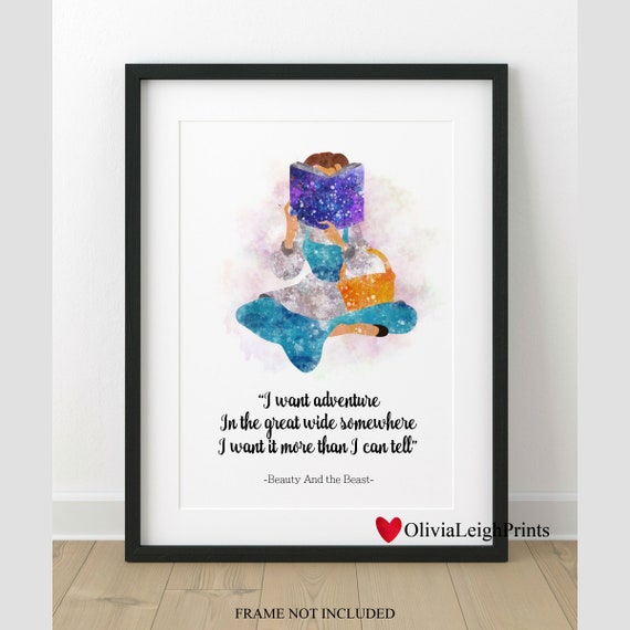 Princess Belle Word Quote Print-wall Art-gift-nursery | Etsy