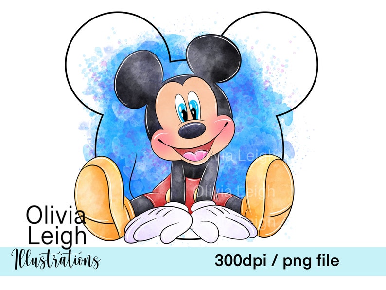 Mickey Mouse Cute Clipart Sublimation PNG Files DIGITAL - Etsy