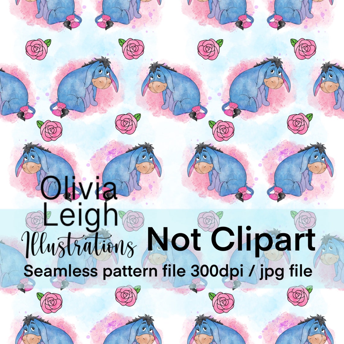 Winnie the Pooh Eeyore Cute Seamless Pattern. Digital Paper. - Etsy