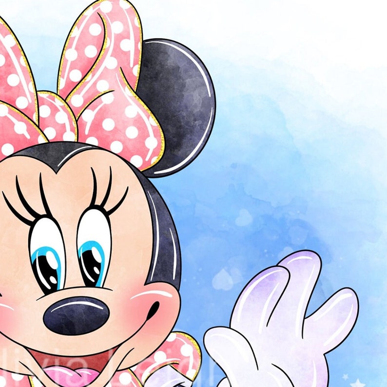 Minnie Mouse Cute Clipart PNG Files DIGITAL DOWNLOAD Children's ...